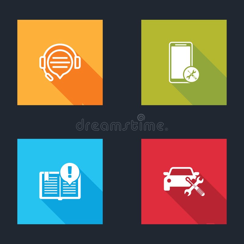 Set Headphones with Speech Bubble Chat, Mobile Service, Interesting ...