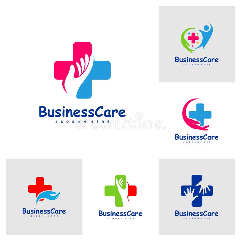Set of Health Care Logo Design Vector. Icon Symbol Stock Illustration ...