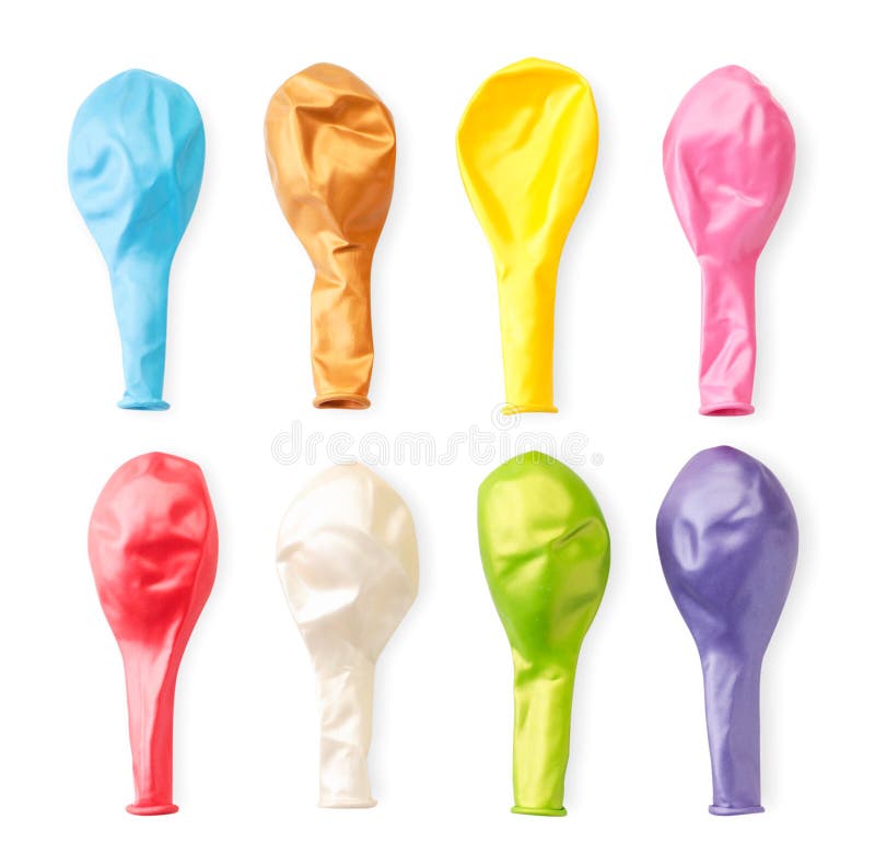 Set of Healthy Balloons on a White Background. Top View Stock Image ...