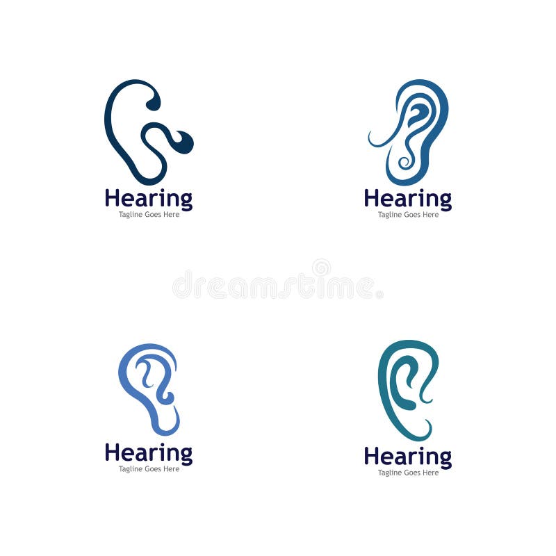 Set of Hearing Logo Template Vector Icon Illustration Design Stock ...
