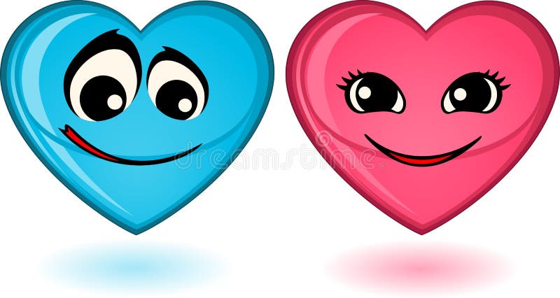 Set of heart mimic miens stock vector. Illustration of depression ...