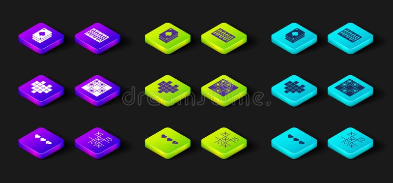 Set Hearts for Game, Tic Tac Toe, Pixel Hearts, Board of Checkers, and ...