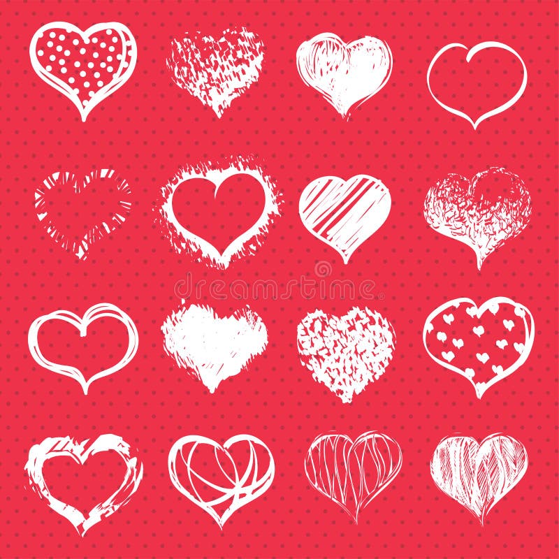 Set of hearts stock vector. Illustration of frame, design - 63378678