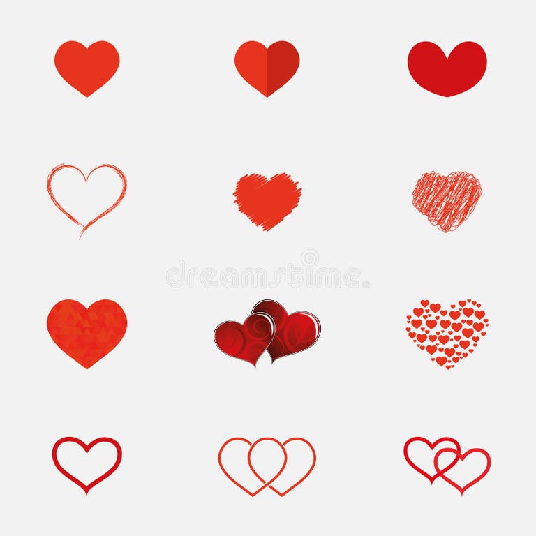 Heart Styles Stock Illustrations – 2,201 Heart Styles Stock ...