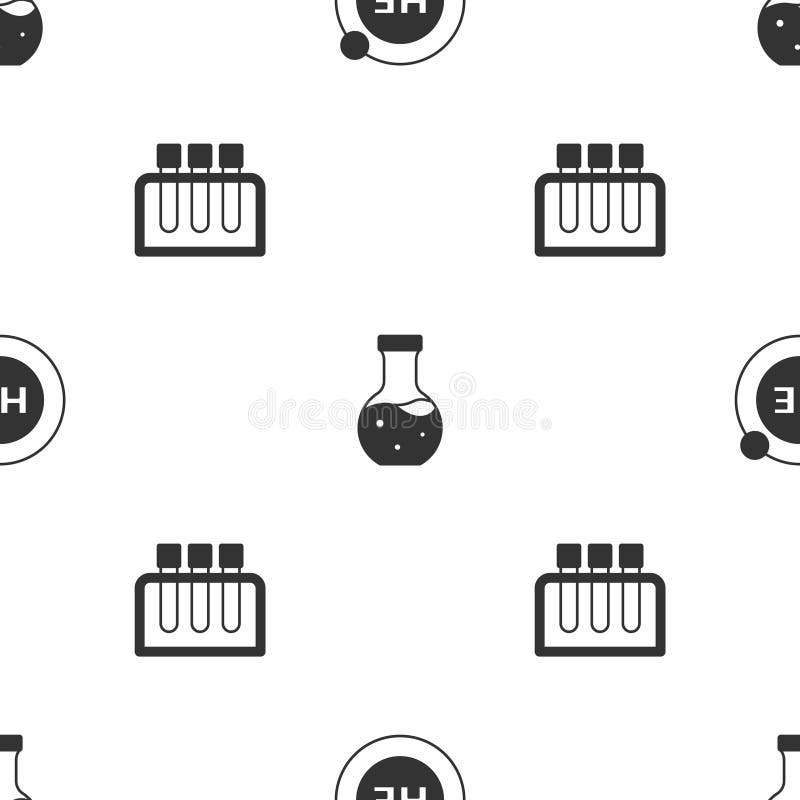 Set Helium, Test Tube and on Seamless Pattern. Vector Stock Vector ...