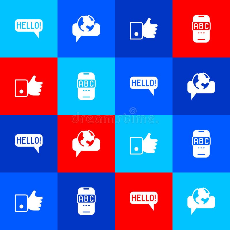 Set Hello in Different Languages, Learning Foreign, Hand Like and ...