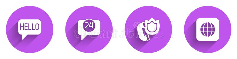 Set Hello in Different Languages, Telephone 24 Hours Support, Handset ...