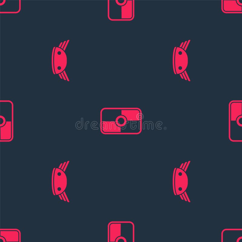 Set Helmet with Wings and Greek Shield on Seamless Pattern. Vector ...