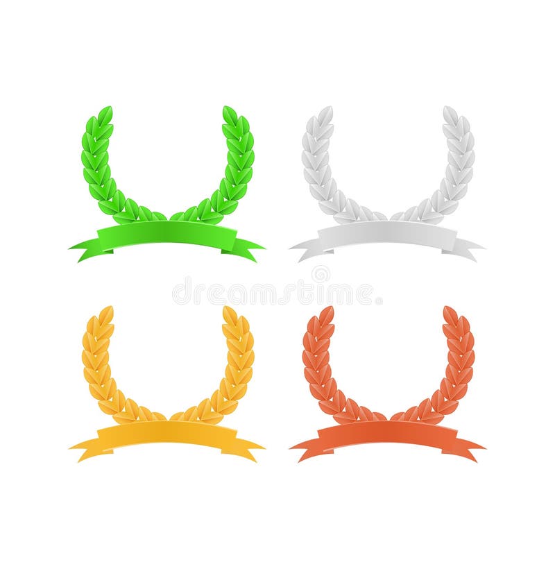 Set of Herald Wreath stock vector. Illustration of gold - 23840405