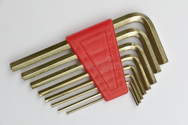 Set of hex key wrench stock photo. Image of isolated - 19809908