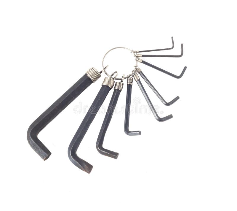 Set of hexagon tools stock photo. Image of metal, isolated - 12556102