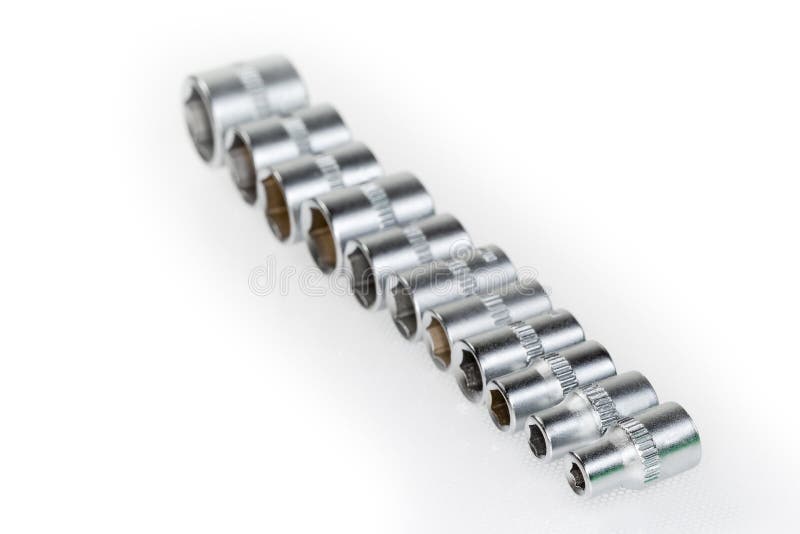 Set of Hexagonal Interchangeable Sockets at Shallow Depth of Field ...