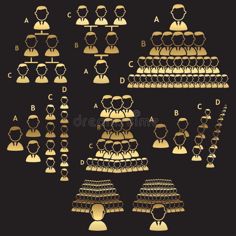 Set of hierarchy icons stock vector. Illustration of partnership - 28206867