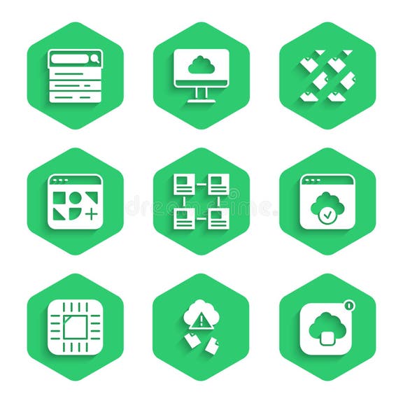 Set Hierarchy Organogram Chart, Cloud Hacking, Technology Data Transfer, Processor with CPU ...