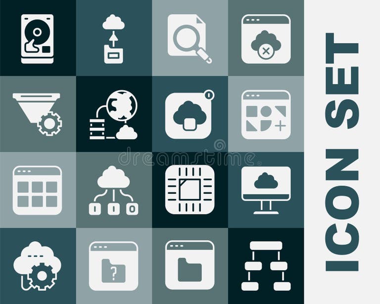 Set Hierarchy Organogram Chart, Cloud Technology Data Transfer ...