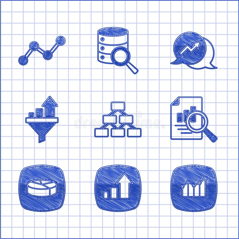 Set Hierarchy Organogram, Financial Growth, Document with Graph Chart ... Set Hierarchy Organogram, Financial Growth, Document with Graph Chart ...
