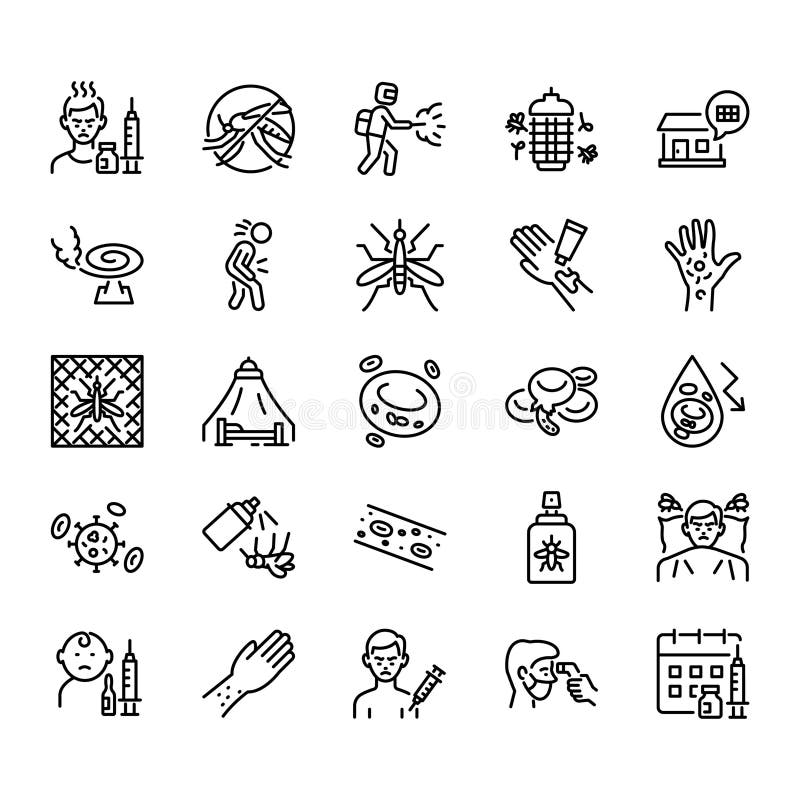 Malaria and Dengue Vol.2 stock illustration. Illustration of fever ...