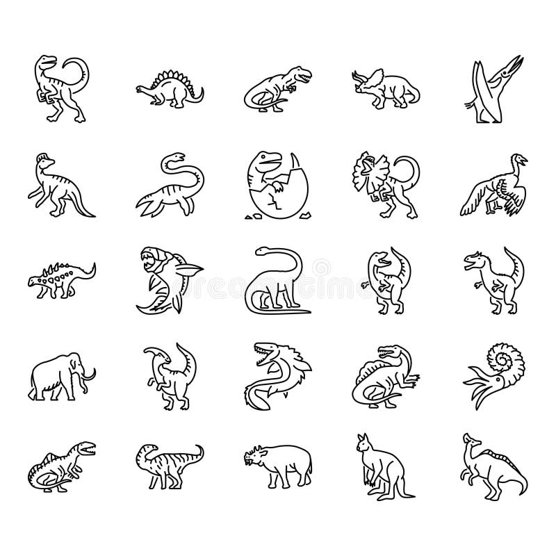 Prehistoric Animals Vol.1 stock vector. Illustration of dinosaur ...