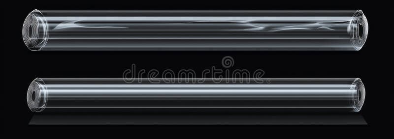 Set of High-Resolution Transparent Plastic Wraps Displaying Realistic ...