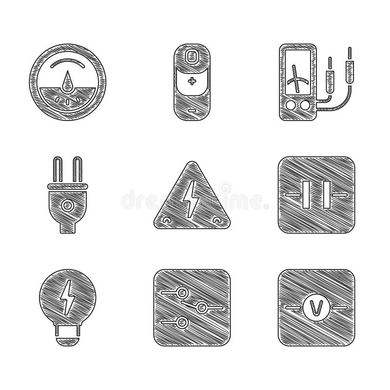 Set High Voltage, Switch in Electronic Circuit, Voltmeter, Electrolytic ...