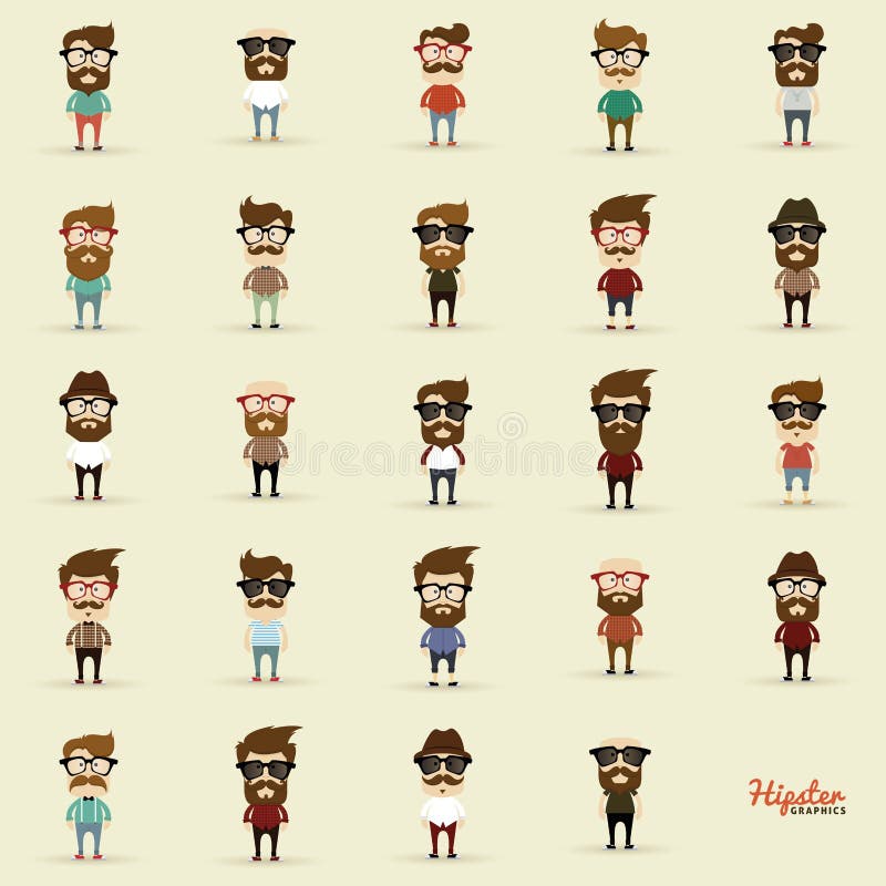 Set of Hipsters stock illustration. Illustration of accessory - 61935382