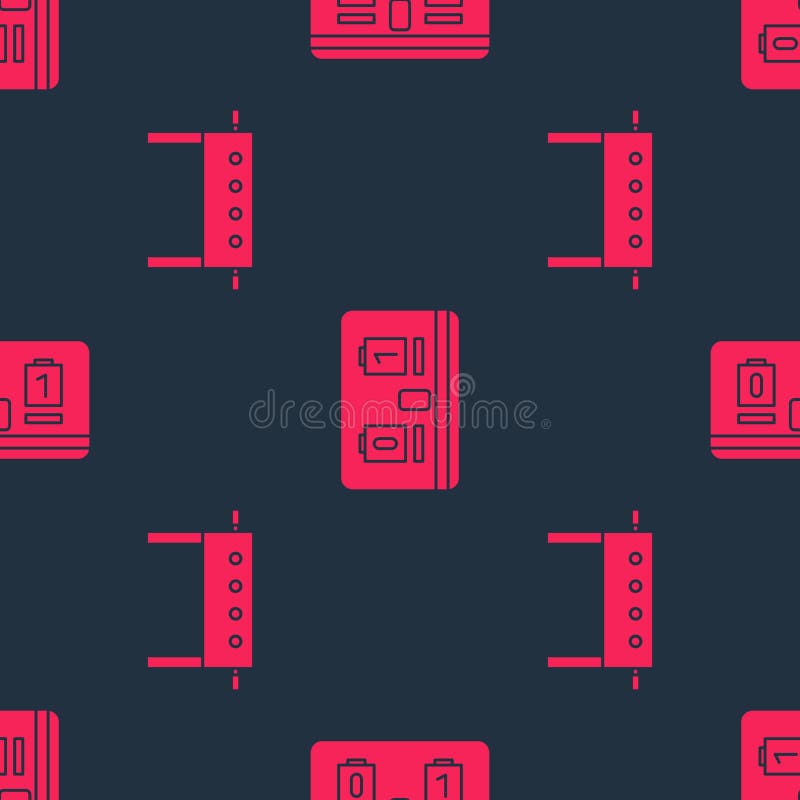 Set Hockey Table and Hockey Mechanical Scoreboard on Seamless Pattern ...