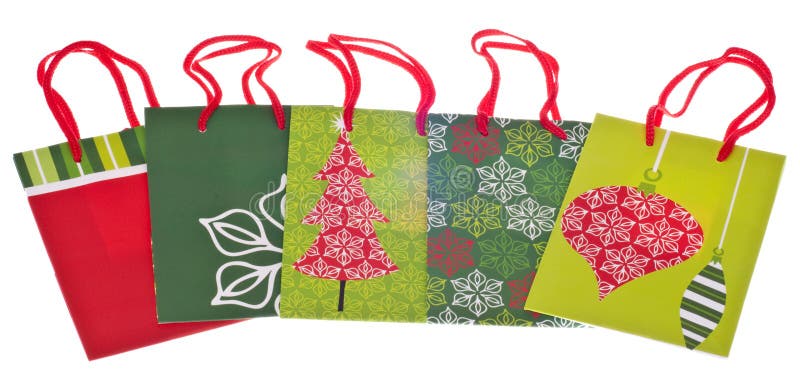 Set of Holiday Gift Bags stock photo. Image of sack, vibrant - 16828006