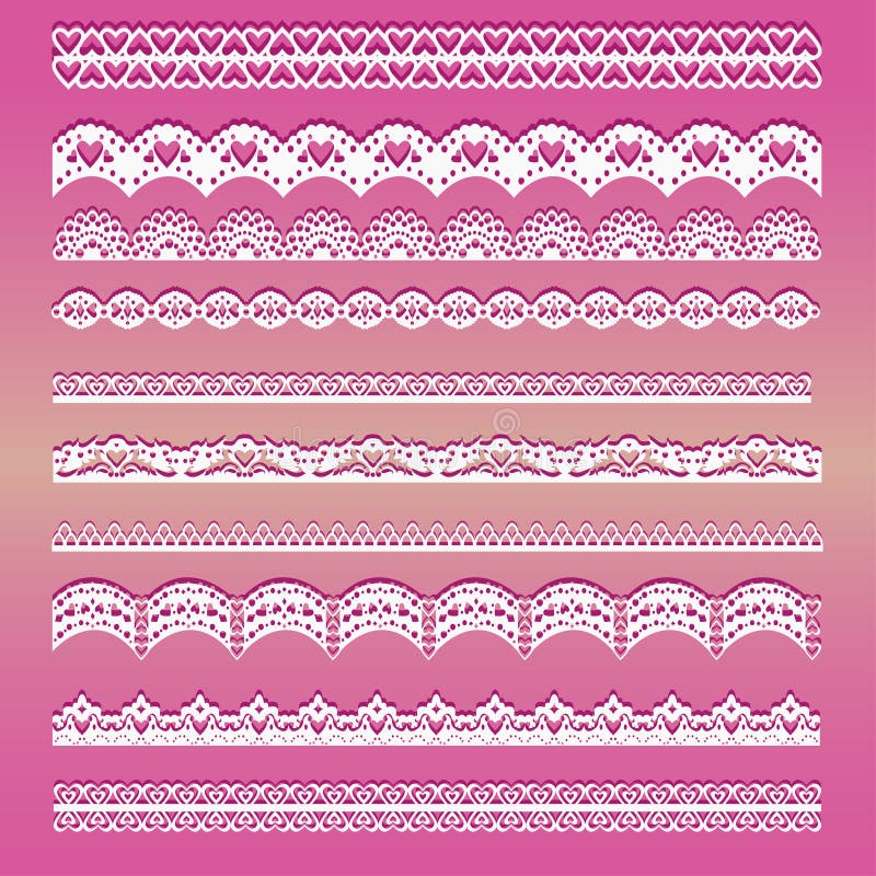 Cute Straight Seamless Lace Set Stock Vector - Illustration of ...