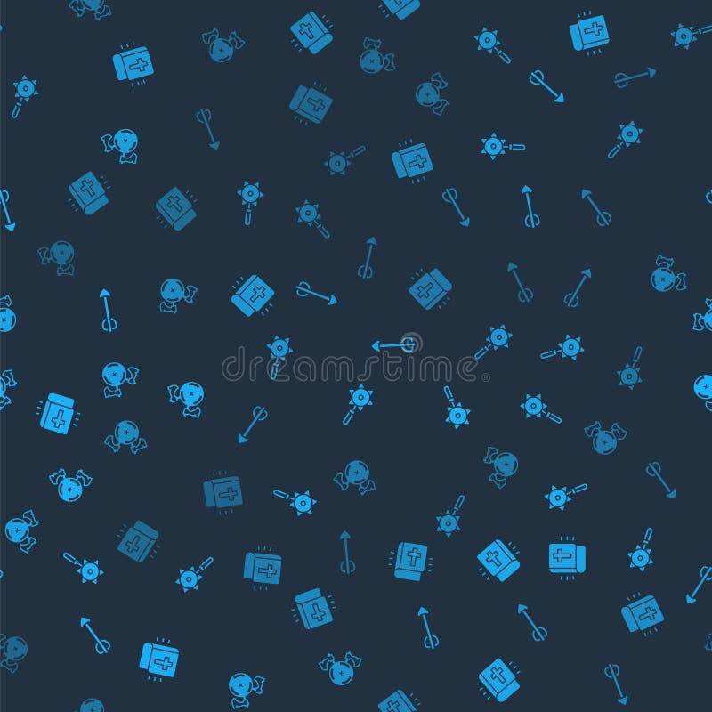 Set Holy Bible Book, Medieval Chained Mace Ball, Arrow and Shield with ...