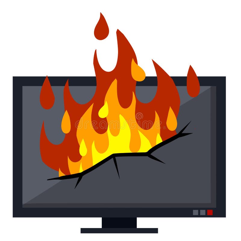 Set of Home Electrical Appliances. Broken TV. Damaged Device Stock ...