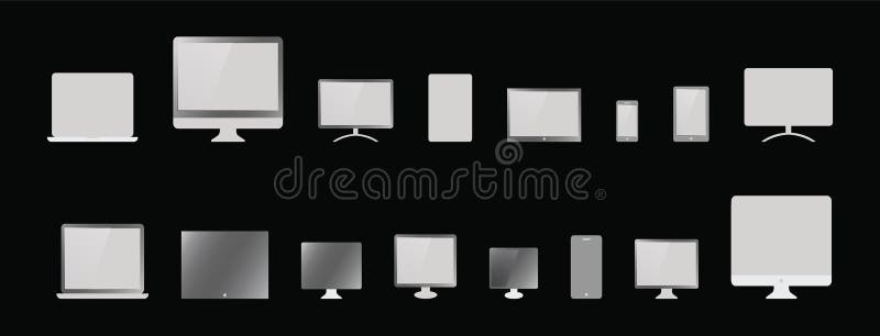 Set of Home Electronic Screen Design Template with Various Models ...