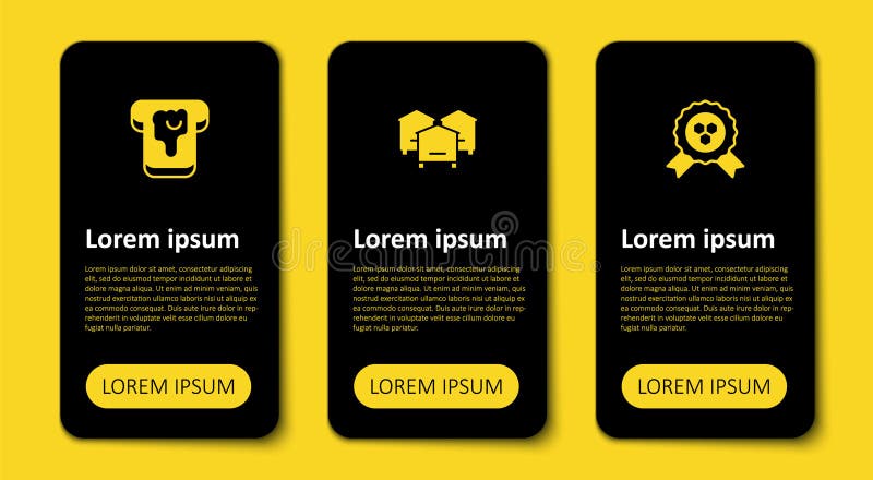 Set Honey Award, Hive for Bees and Bread with Honey. Business ...