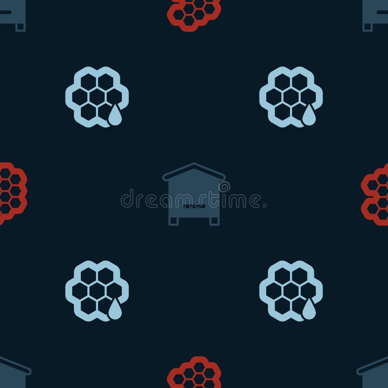 Set Honeycomb, Hive for Bees and on Seamless Pattern. Vector Stock ...