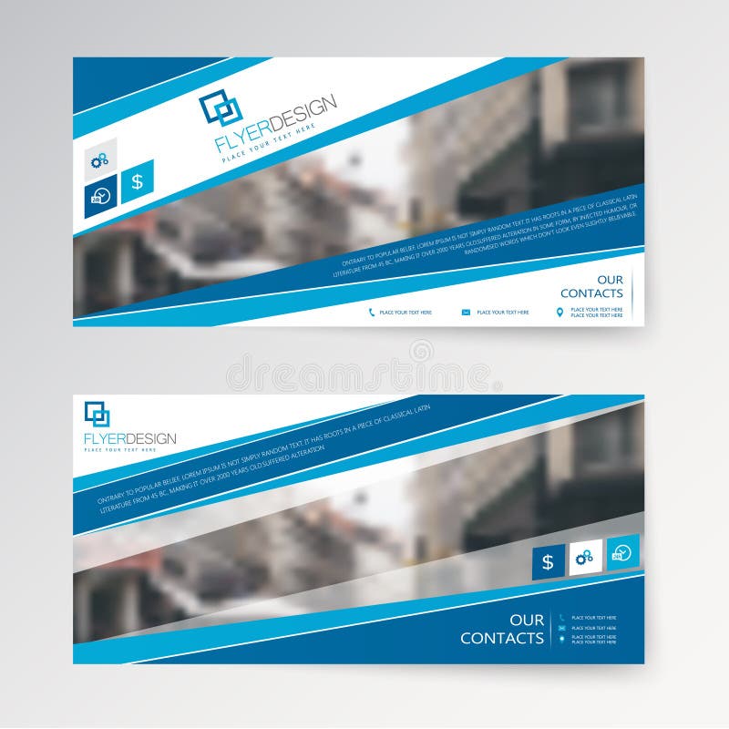 Set Horizontal Abstract Flyer Template with Stripes Pattern Stock ...