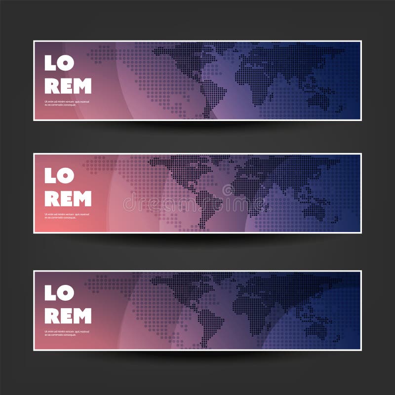 Set of Horizontal Banner or Header Designs for Business Announcement or ...