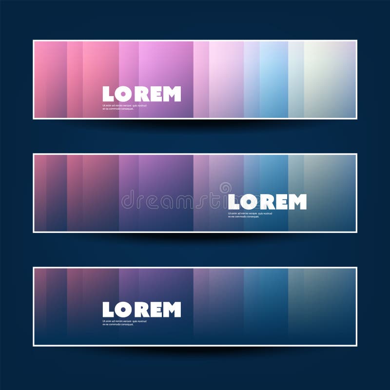 Set of Horizontal Banner or Header Designs for Your Business with ...