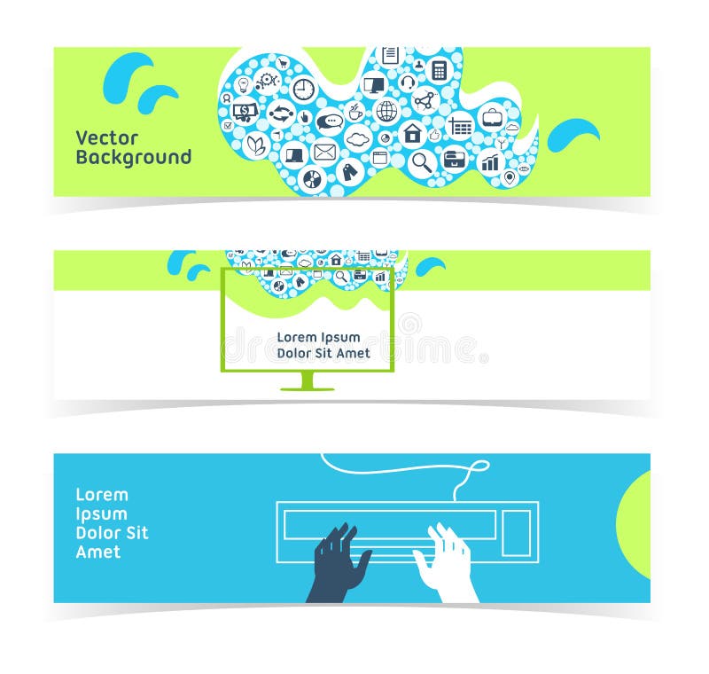 Banners, headers stock vector. Illustration of colors - 15803065