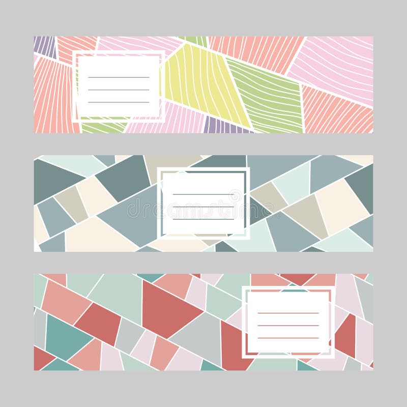 Set of Horizontal Banners. Text Frame Stock Vector - Illustration of ...
