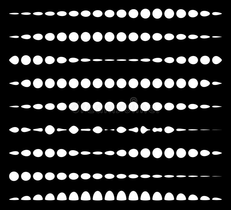 Set of Horizontal Divider Lines Made of Circles. Dotted Lines Stock ...