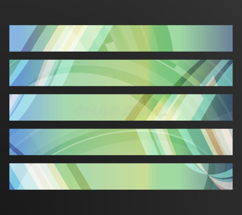 Set of Horizontal Header Banner Website Page Stock Vector ...