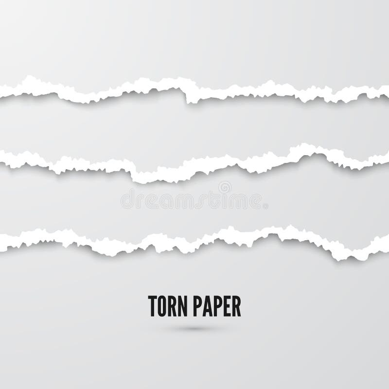 Seamless Torn Paper Stripes. Paper Texture with Damaged Edge. Tear ...