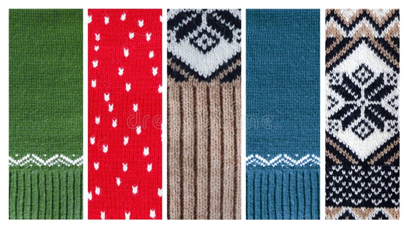 Set of Horizontal or Vertical Banners with Wool Sweater Texture of ...