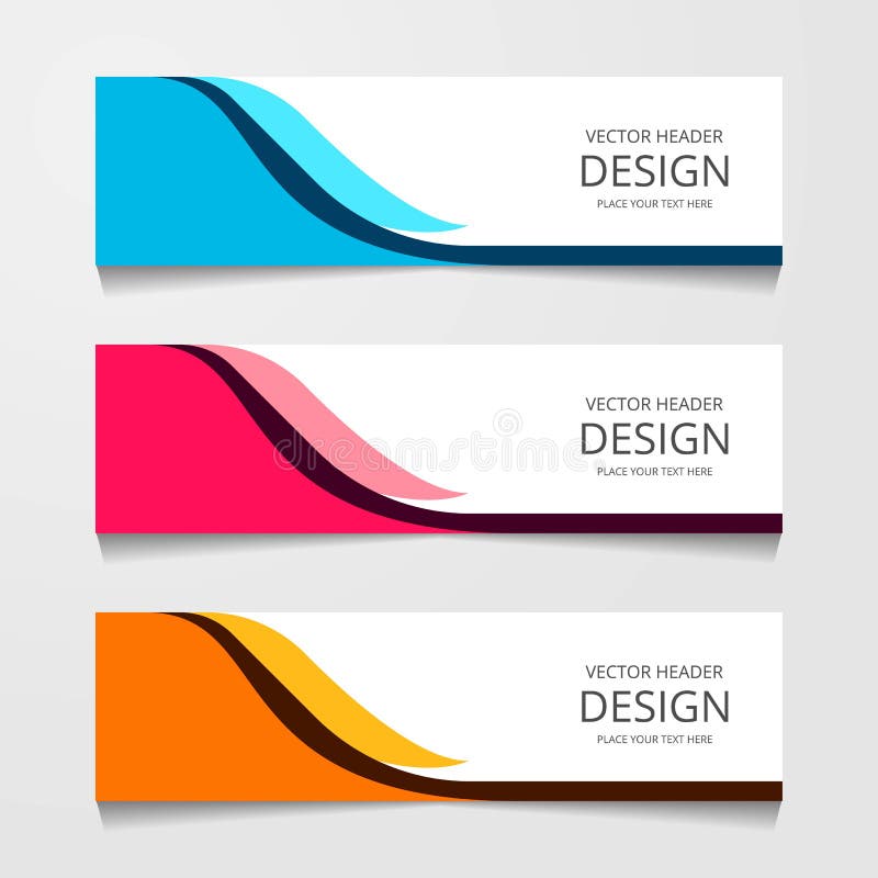 Set Horizontal Web Banner, with Three Different Color, Corporate ... Set Horizontal Web Banner, with Three Different Color, Corporate ...