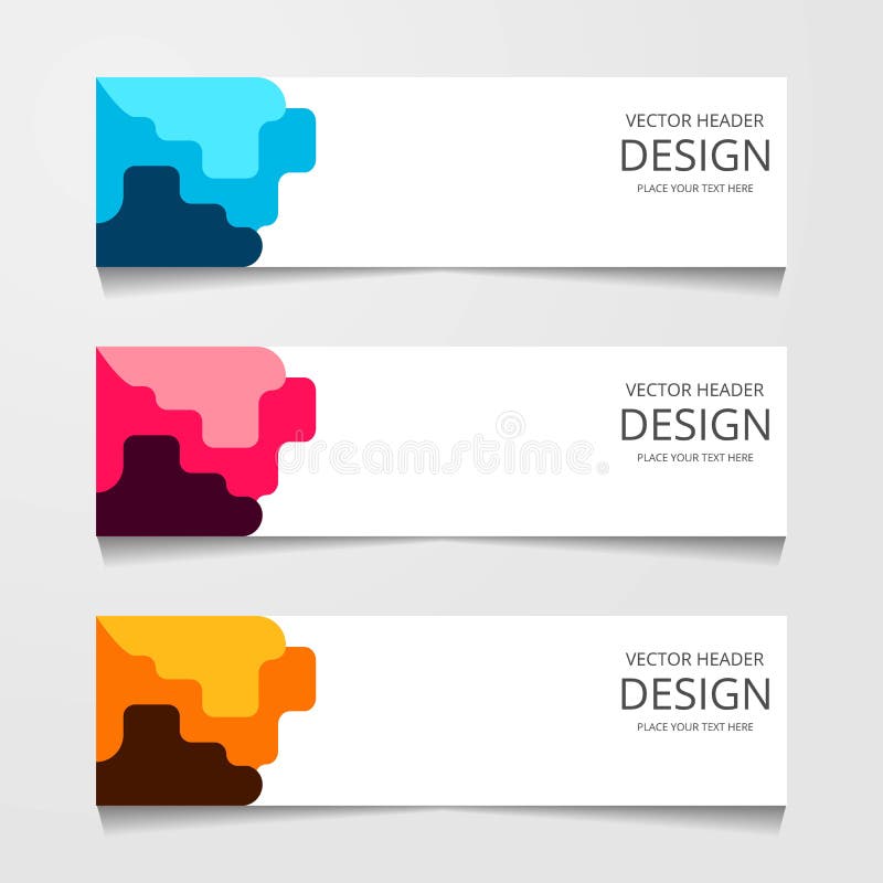 Set Horizontal Web Banner, with Three Different Color, Corporate ... Set Horizontal Web Banner, with Three Different Color, Corporate ...