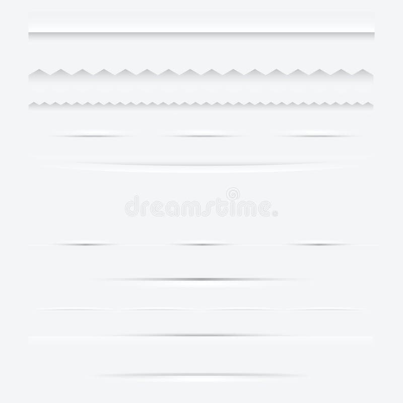 Set of Horizontal Web Dividers Design Elements Stock Vector ...
