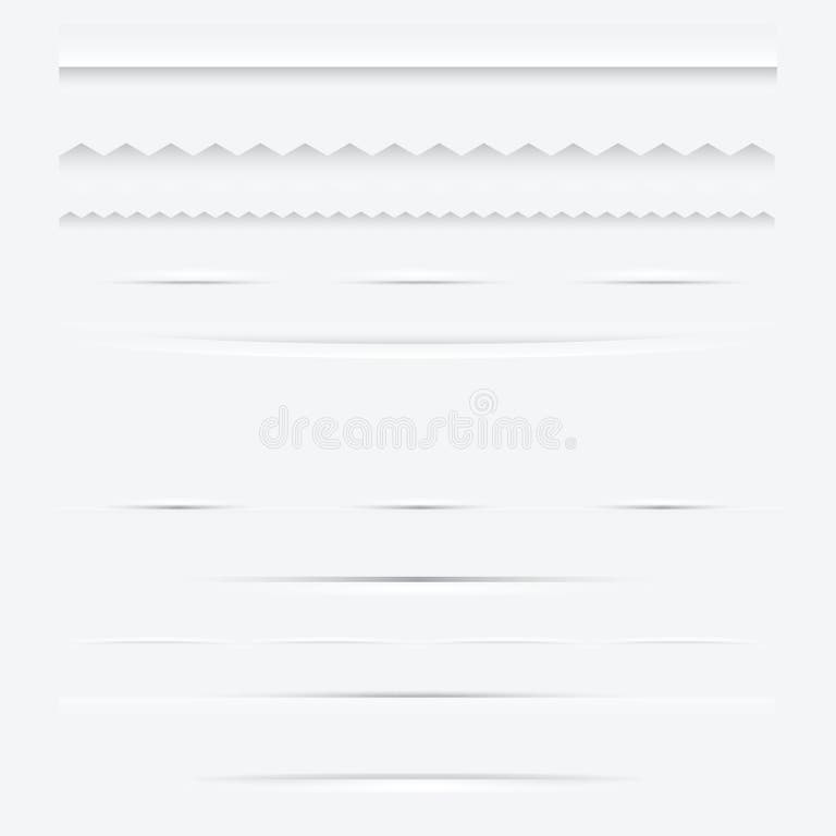 Set of Horizontal Web Dividers Design Elements Stock Vector ...