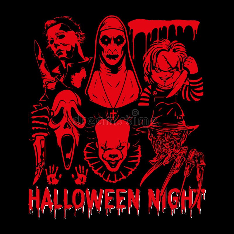 Halloween Vector Illustration Poster Template Editorial Photo ...