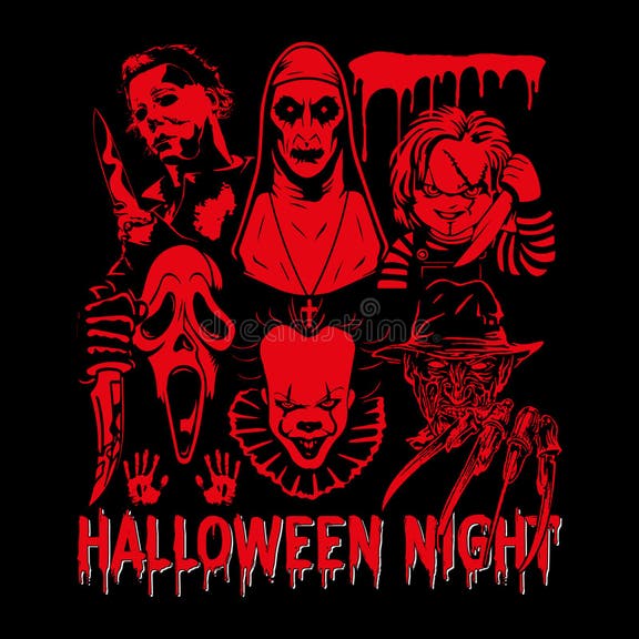 Halloween Vector Illustration Poster Template Editorial Photo ...