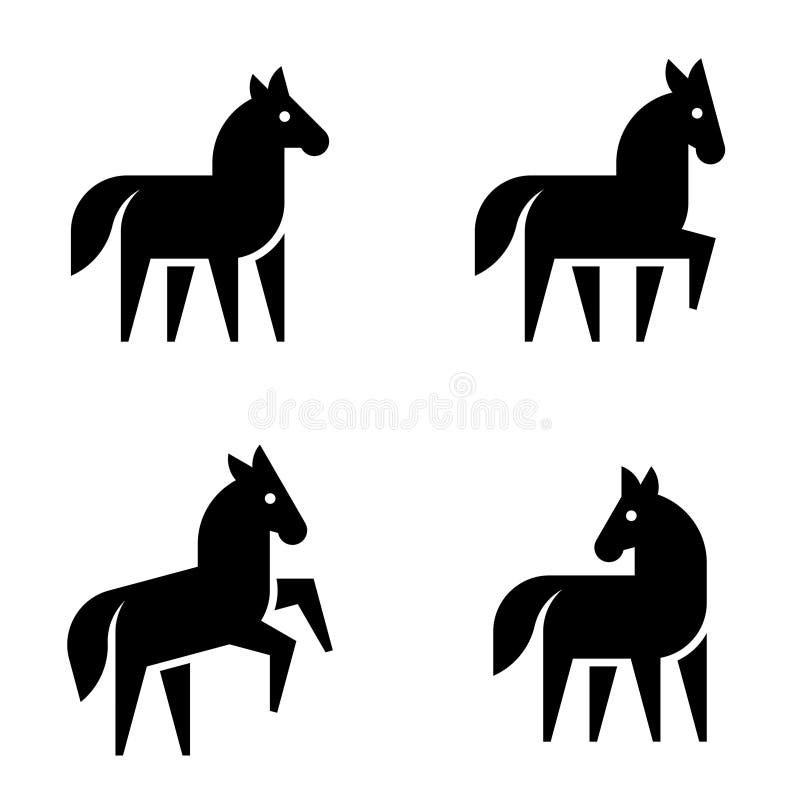 Set of Horse Logo stock vector. Illustration of horse - 274426755