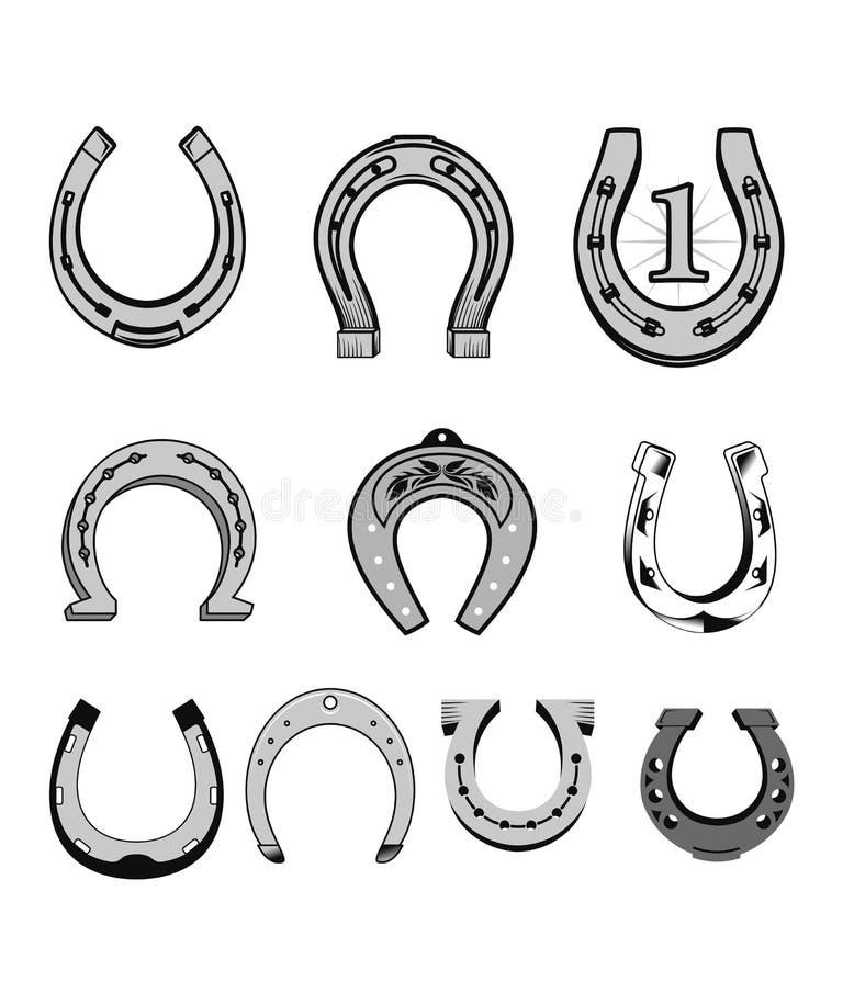 Shiny Horseshoes Stock Illustrations – 184 Shiny Horseshoes Stock ...
